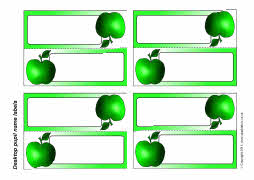 Fruit-themed fold-over desktop name labels (SB6202) - SparkleBox