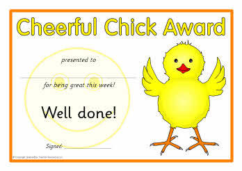 Chick award certificates (SB6230) - SparkleBox