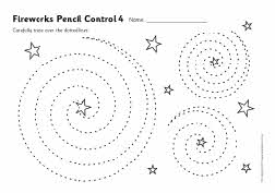 Fireworks pencil control worksheets (SB6276) - SparkleBox