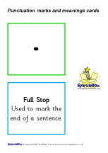Punctuation marks and uses matching cards (SB6283) - SparkleBox