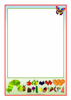 Hungry Caterpillar A4 page borders (SB6356) - SparkleBox
