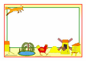 Rosie’s Walk A4 page borders (SB6367) - SparkleBox