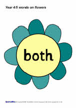 Year 4/5 medium-frequency words on flowers (SB6392) - SparkleBox