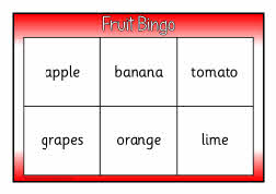 Fruit bingo (SB6417) - SparkleBox