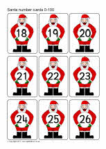 Santa number cards 0-100 (SB6442) - SparkleBox
