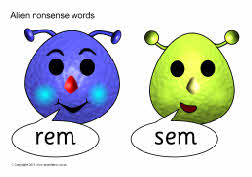 Alien CVC nonsense words visual aids (SB6450) - SparkleBox