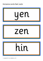 CVC nonsense words flash cards (SB6449) - SparkleBox