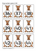 Dog number cards 0-100 (SB6457) - SparkleBox