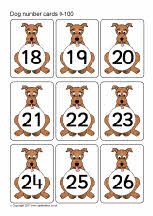 Dog number cards 0-100 (SB6457) - SparkleBox