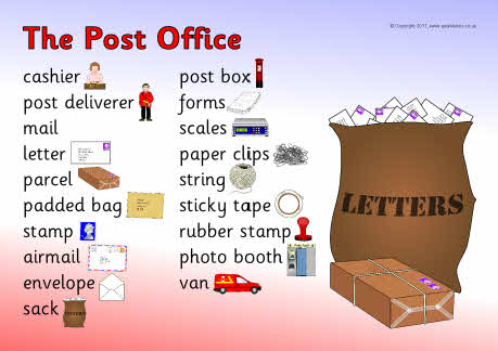 Post Office word mat (SB6467) - SparkleBox