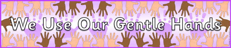 We Use Our Gentle Hands display banner (SB6488) - SparkleBox