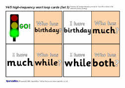 Year 4/5 medium-frequency word loop cards (Set 3) (SB6498) - SparkleBox