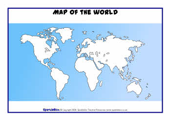 Map of the world sheets (SB6587) - SparkleBox