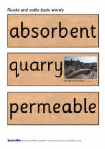 Rocks and soils topic word cards (SB6591) - SparkleBox