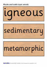 Rocks and soils topic word cards (SB6591) - SparkleBox