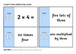 3 and 4 times table loop cards (SB6604) - SparkleBox