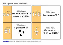 Year 6 general maths loop cards (SB6630) - SparkleBox