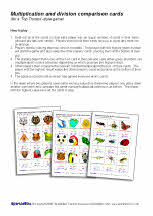 Multiplication and division ‘Top Trumps’ style game (SB6631) - SparkleBox