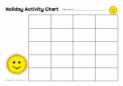 Holiday activity chart/matrix (SB6648) - SparkleBox
