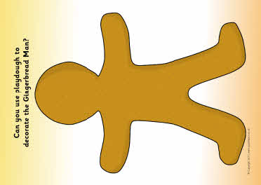 Gingerbread Man playdough mats (SB6674) - SparkleBox