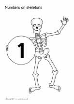 Numbers 0-50 on skeletons (SB6708) - SparkleBox