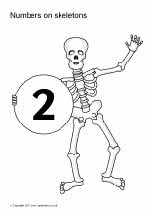 Numbers 0-50 on skeletons (SB6708) - SparkleBox