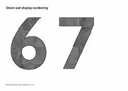 Stone wall-themed display numbering (SB6725) - SparkleBox