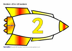 Numbers -20 to +20 on rockets (SB6729) - SparkleBox