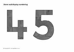 Stone wall-themed display numbering (SB6725) - SparkleBox