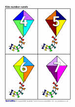 Numbers on kites flashcards 0-1000 (SB6730) - SparkleBox