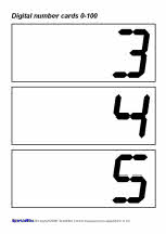 Digital number flash cards 0-100 (SB6737) - SparkleBox