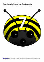 Numbers in 7s on garden insects (SB6733) - SparkleBox