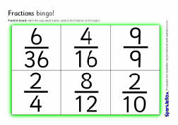 Equivalent fractions bingo (SB6742) - SparkleBox