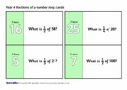 Year 4 making a whole number loop cards (SB6745) - SparkleBox