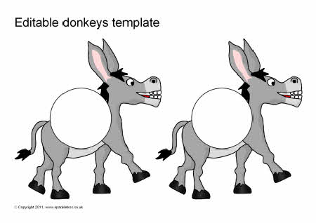 Editable donkeys template (SB6760) - SparkleBox