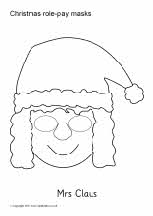 Christmas role-play masks - black and white (SB6768) - SparkleBox