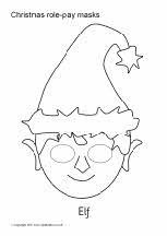 Christmas role-play masks - black and white (SB6768) - SparkleBox