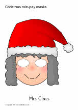 Christmas role-play masks (SB6767) - SparkleBox