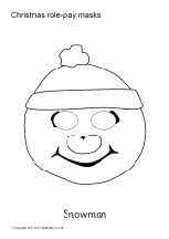 Christmas role-play masks - black and white (SB6768) - SparkleBox