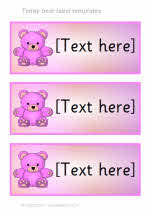 Teddy bear-themed classroom label templates (SB6784) - SparkleBox