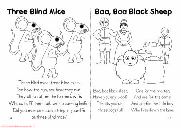 Nursery rhymes colouring booklet (SB6809) - SparkleBox