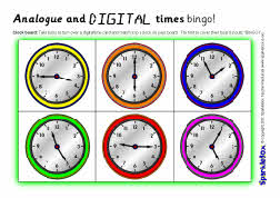 KS2 analogue and digital times bingo (SB6831) - SparkleBox