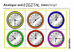 KS2 analogue and digital times bingo (SB6831) - SparkleBox