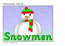 Winter-themed class group signs - A4 (SB6854) - SparkleBox