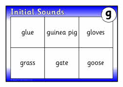 Initial sounds bingo: g (SB6851) - SparkleBox