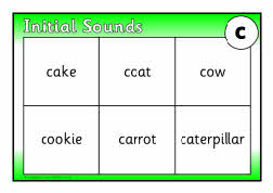 Initial sounds bingo: c (SB6860) - SparkleBox