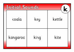 Initial sounds bingo: k (SB6909) - SparkleBox