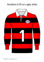 Numbers 0-50 on rugby shirts (SB6912) - SparkleBox