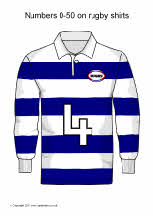 Numbers 0-50 on rugby shirts (SB6912) - SparkleBox