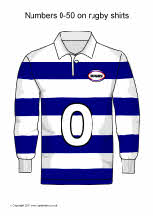Numbers 0-50 on rugby shirts (SB6912) - SparkleBox